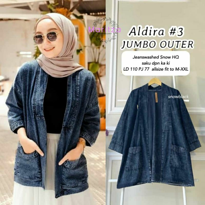 Jual Aldira Jumbo Outer Jeans (Maritza) | Shopee Indonesia