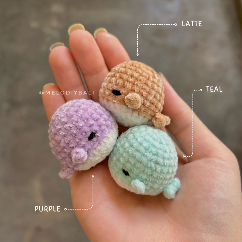 Jual Fluffy whale by Melodiybali - crochet amigurumi boneka rajut paus ...