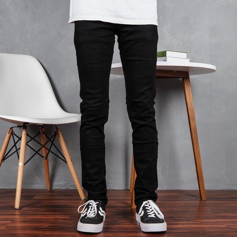 Jual Celana Jeans Pria Slimfit Hitam - Celana Panjang Jeans Cowok ...