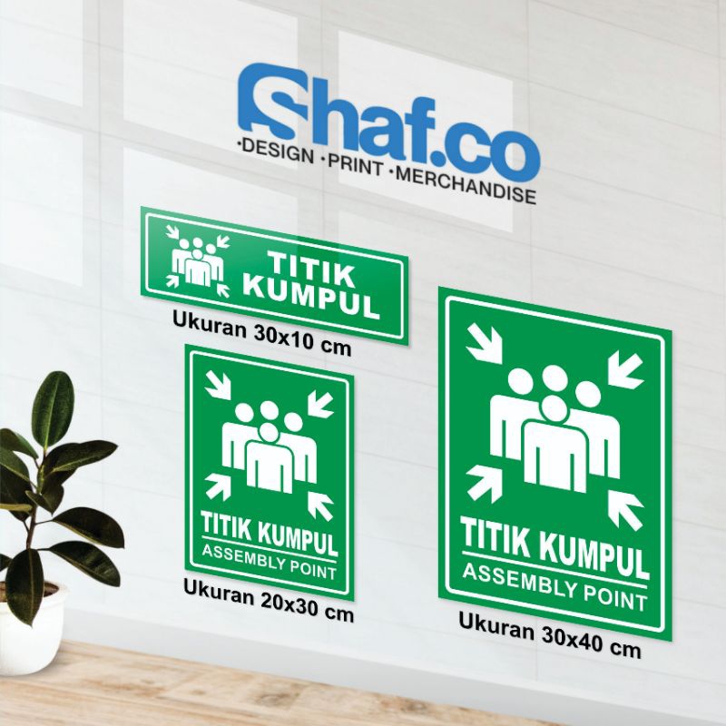 Jual Stiker titik kumpul sign safety kantor dll | Shopee Indonesia