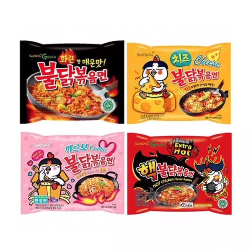 Jual SAMYANG (rijek kemasan) BLUDAK EXTRA HOT / CARBONARA / CHEESE ...