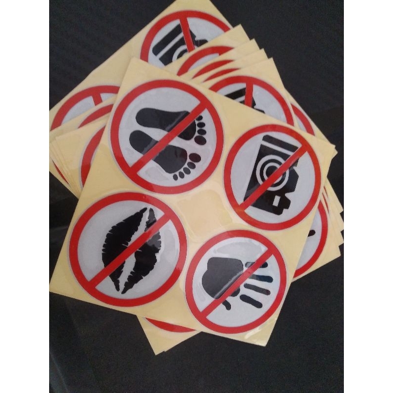 Jual Stiker Murah Cutting Sticker Peringatan Kaca Dinding Dilarang ...