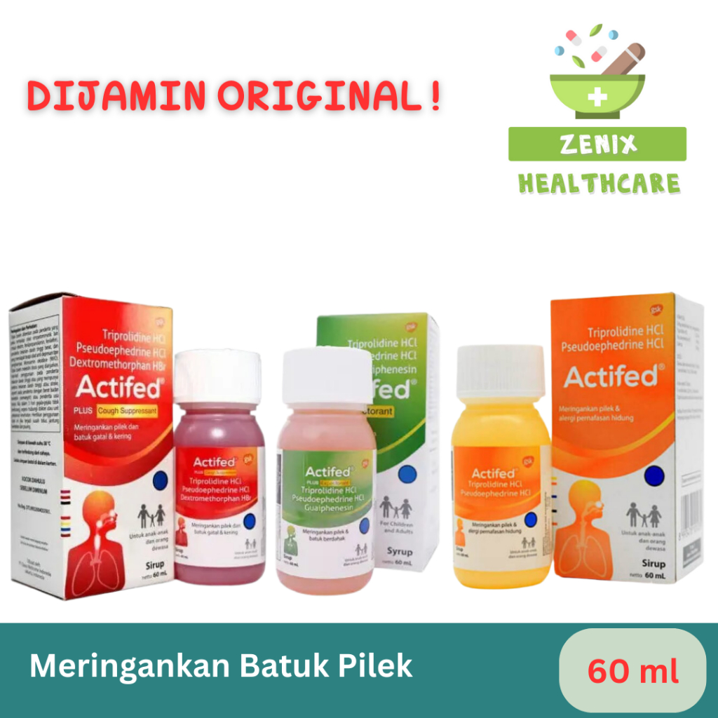 Jual Actifed Sirup Obat Batuk Pilek 60 ml | Shopee Indonesia