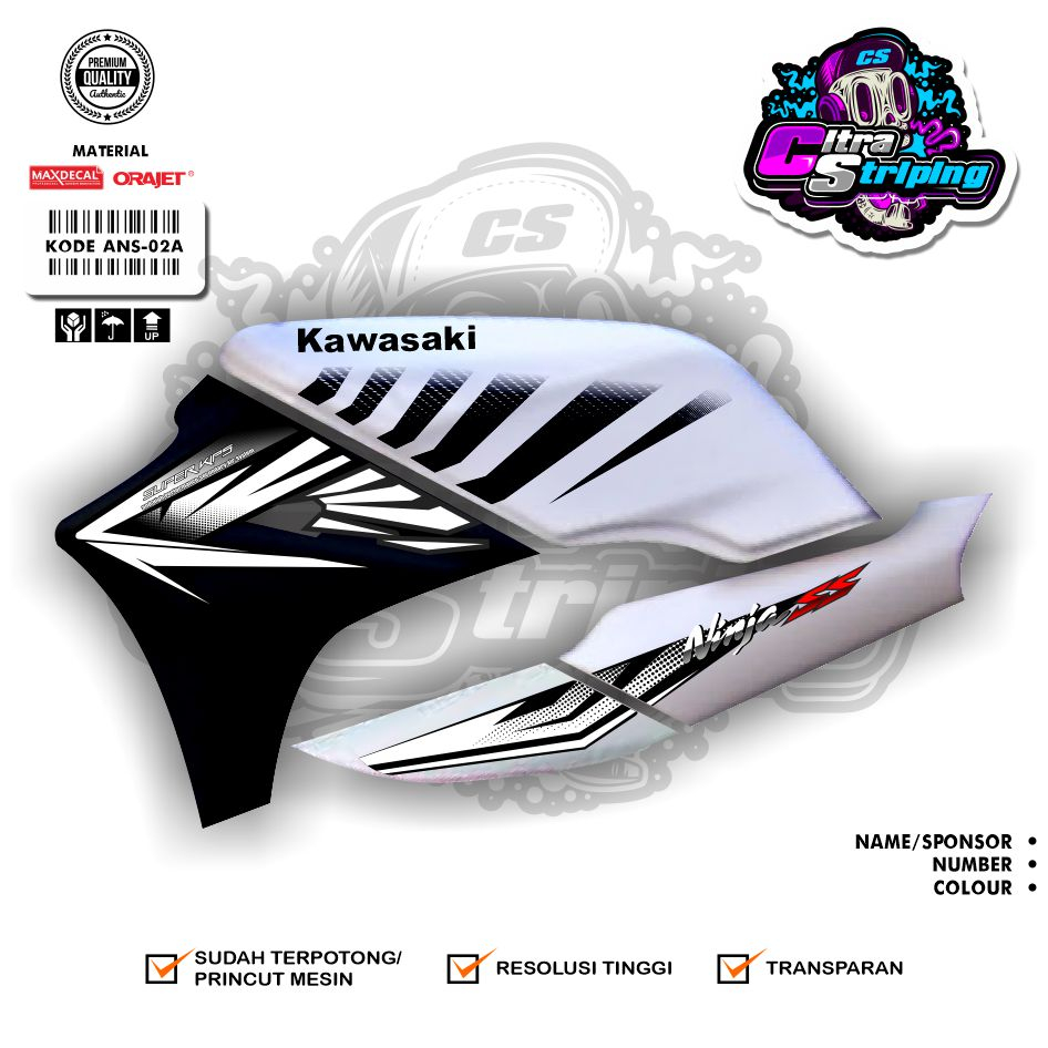 Jual STRIPING NINJA SS ZEBRA VARIASI UV TRANSPARAN DAN HOLOGRAM ...