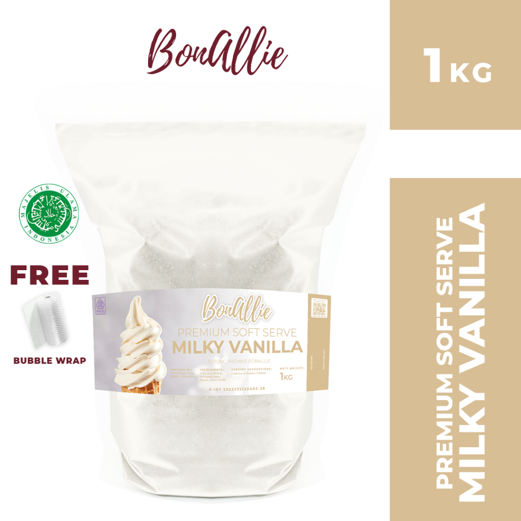 Jual Bonallie Premium Soft Serve Milky Vanilla | Shopee Indonesia