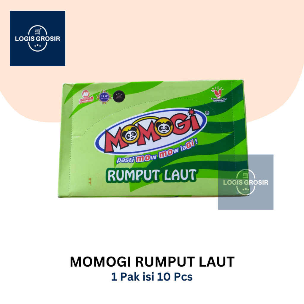 Jual Momogi Rumput Laut Kotak Box 10 Bungkus Pcs 12g 12 g Seaweed Snack ...