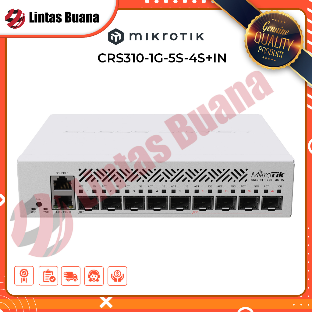 Jual Mikrotik CRS310-1G-5S-4S+IN Cloud Router Switch CR S310 1G 5S 4S ...