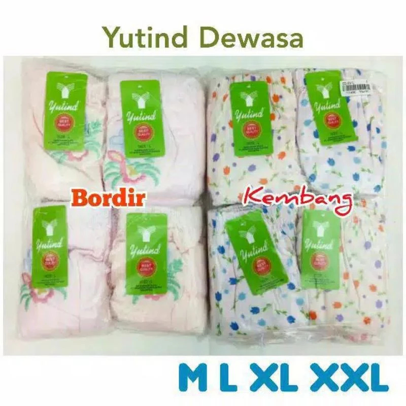 Jual GROSIR SETENGAH LUSIN (ISI 6 BUAH ) Celana dalam wanita Yutind Polos / Kembang | Shopee ...