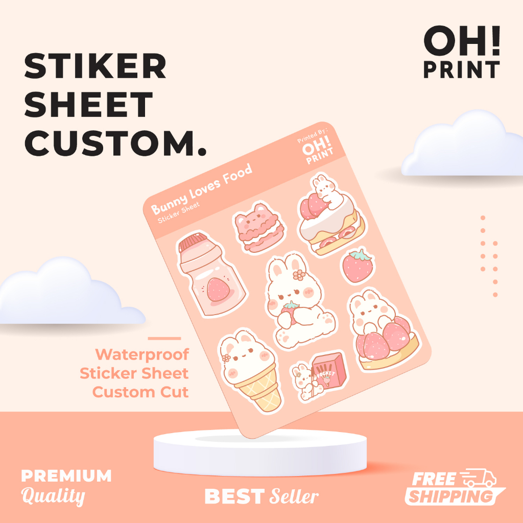 Jual Stiker Sheet Custom | Sticker Deco Planner Custom | Shopee Indonesia
