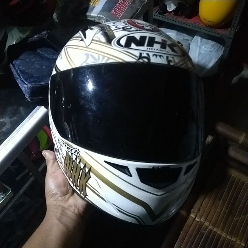 Jual helm nhk gp tech bekas/seken/second/preloved original | Shopee ...