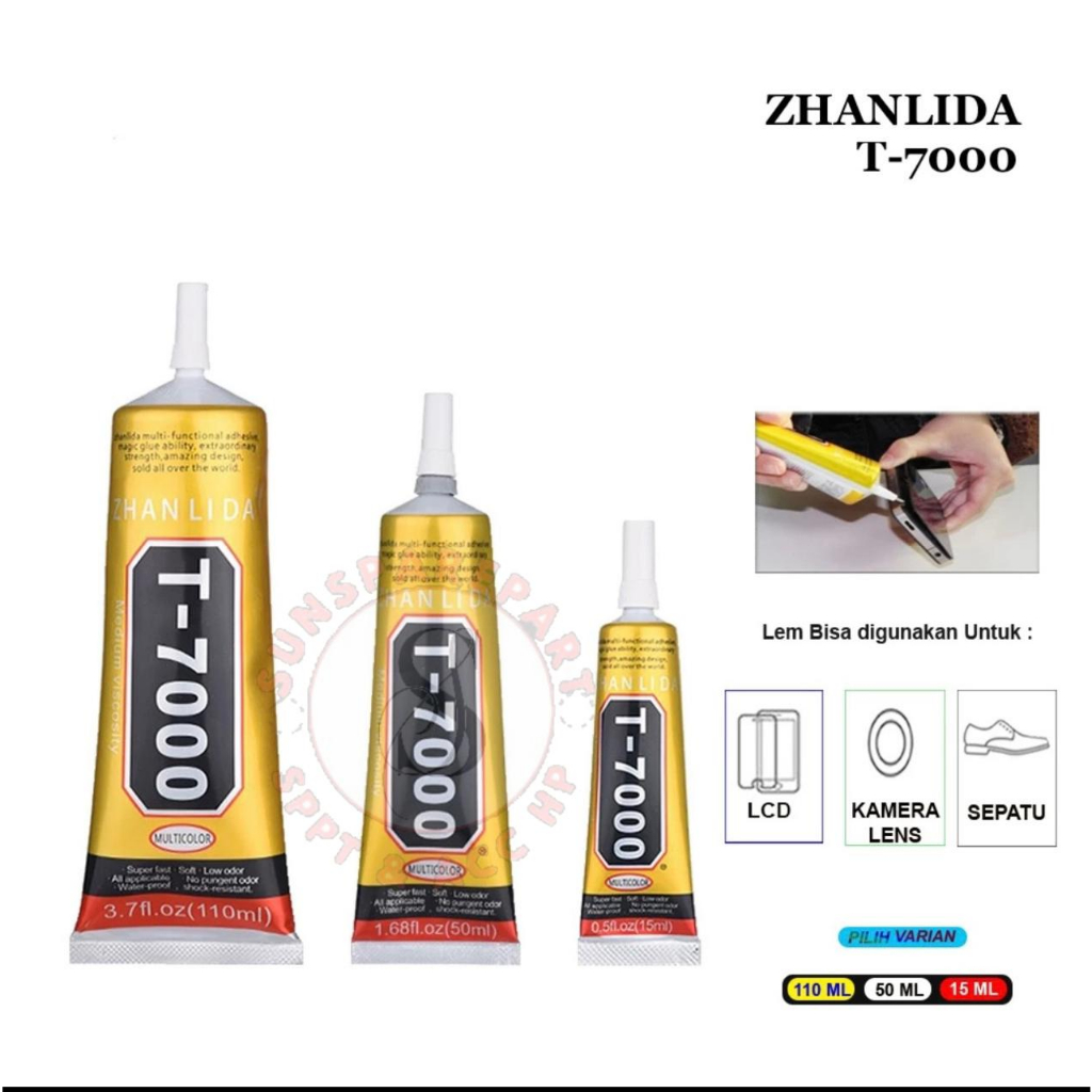 Jual LEM T7000 15ML 50ML 110ML HITAM LEM LCD TOUCHSCREEN LEM PEREKAT CASING SERBAGUNA | Shopee ...