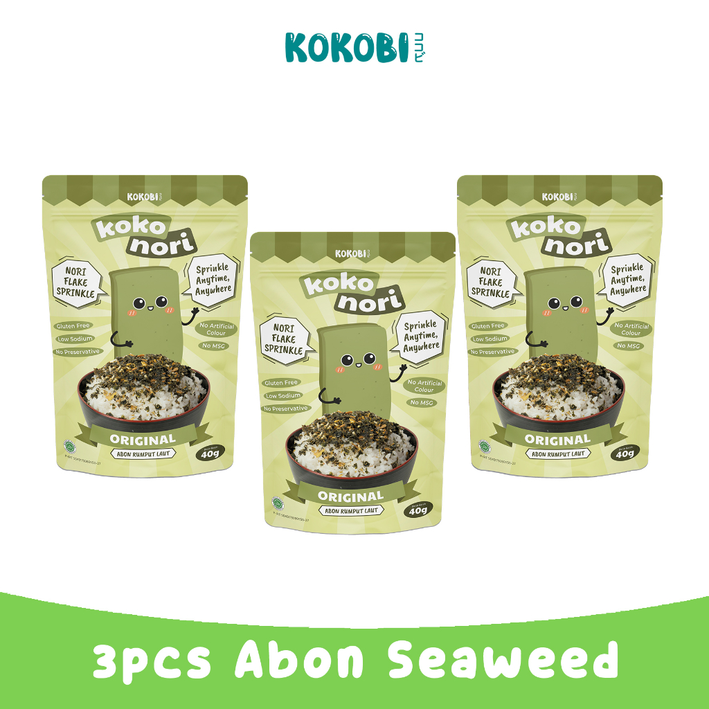 Jual KOKOBI Koko Nori Abon Seaweed Tabur Original - Bundling 3pcs ...