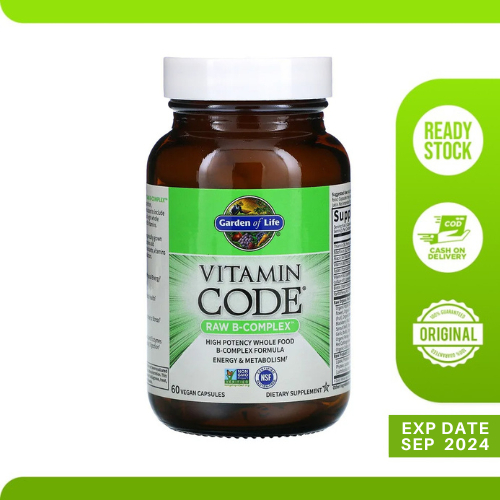 Jual Suplemen Vitamin B Code Raw B Complex Garden Of Life 60 Kapsul ...