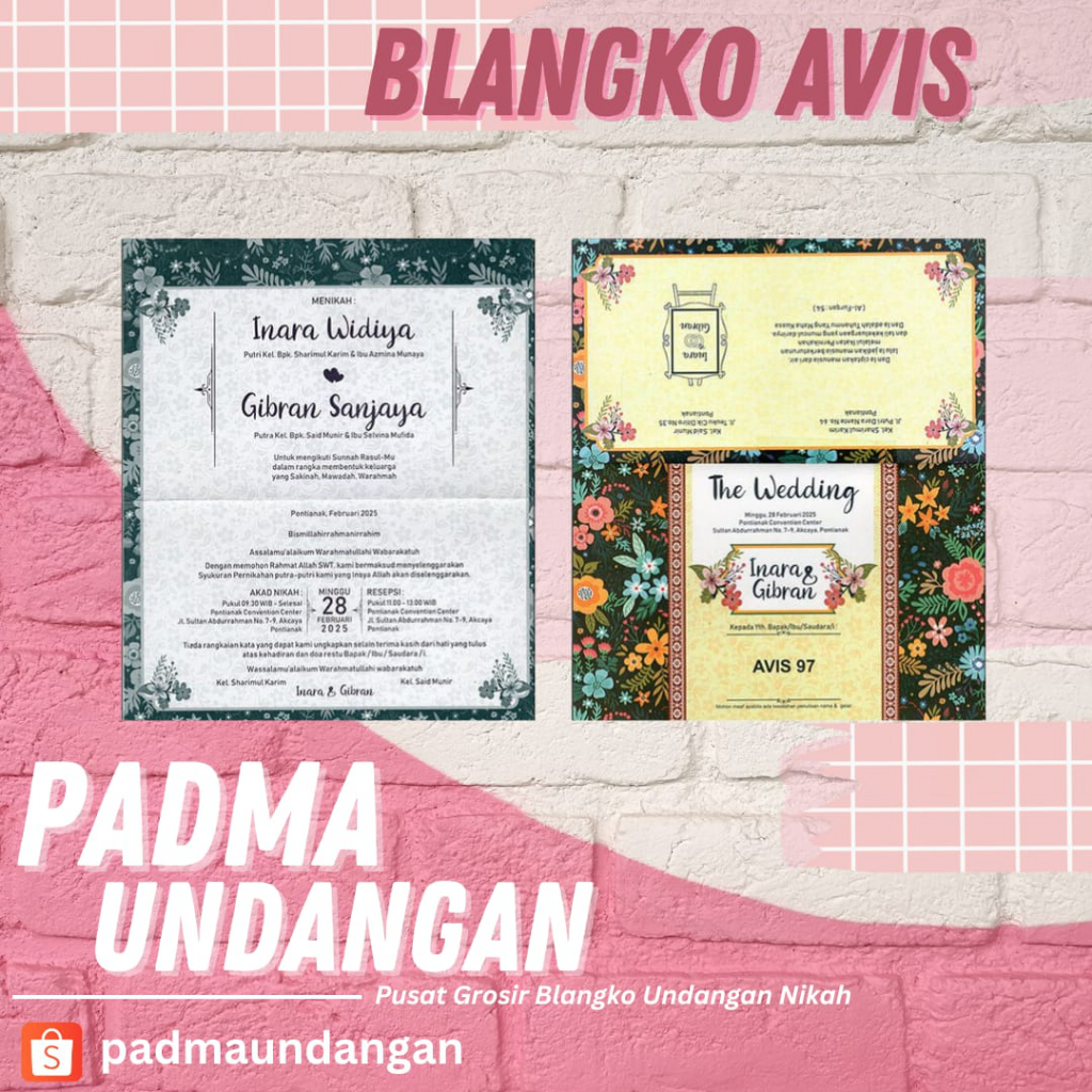 Jual Blangko Undangan Avis 97 | Pusat Grosir Blangko | Padma Undangan | Shopee Indonesia