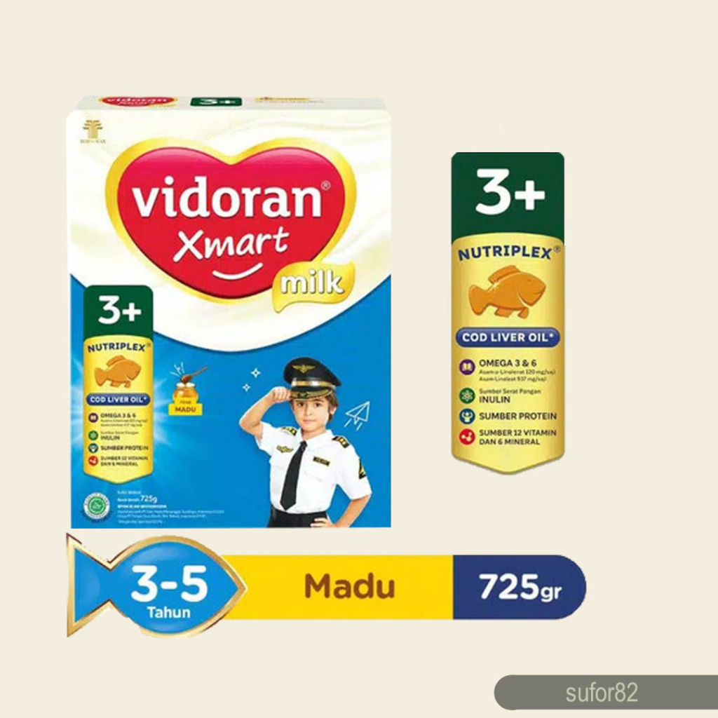 Jual Vidoran Xmart 3+ Madu 700 gram Nutriplex Susu Formula Susu ...