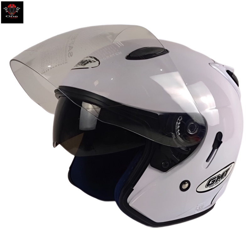 Jual Helm Motor Half Face Double Visor GMT Original 2 kaca Helm Pria ...