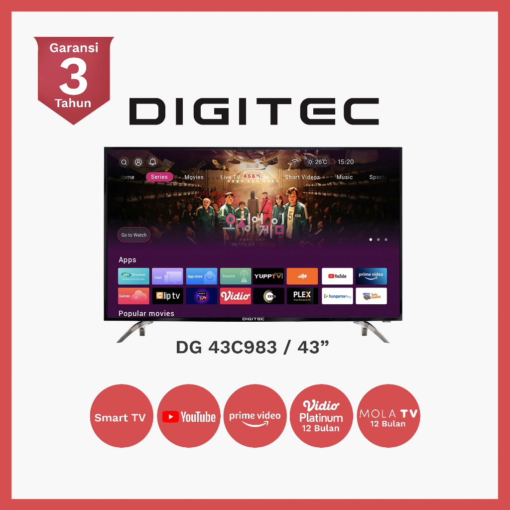 Jual DIGITEC Smart TV 43 inch DG 43C983 | Shopee Indonesia