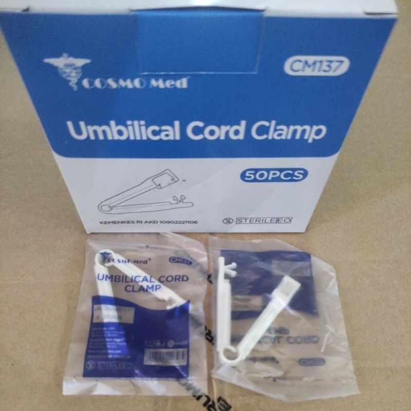 Jual umbilical cord clamp/penjepit tali pusar/,Cosmo med/1 box 50 pc ...