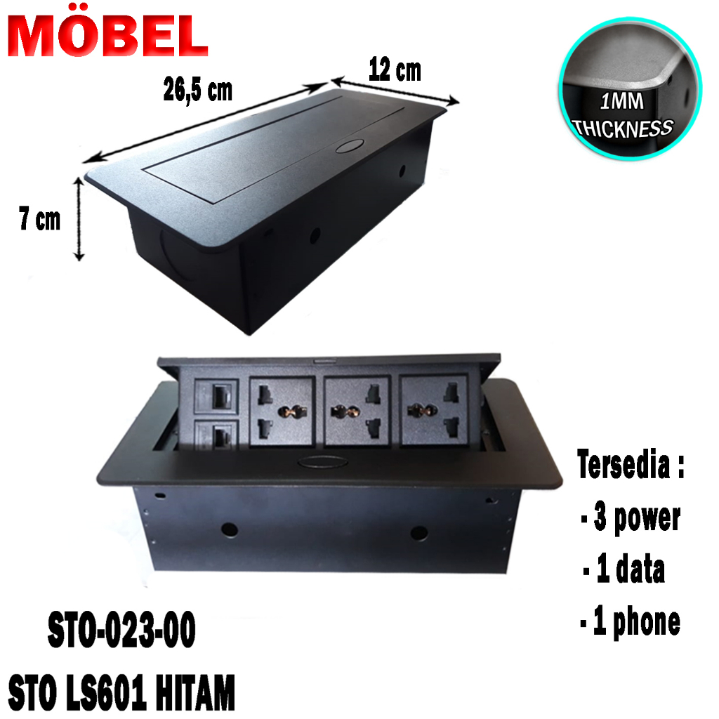 Jual Box Stop Kontak Soket Socket Pop-Up 3 Kaki NETWORK PHONE Meja ...