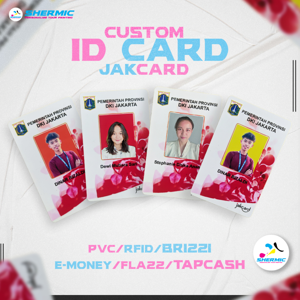 Jual Cetak Custom Print UV Desain ID CARD JakCard PNS DKI Jakarta Name ...