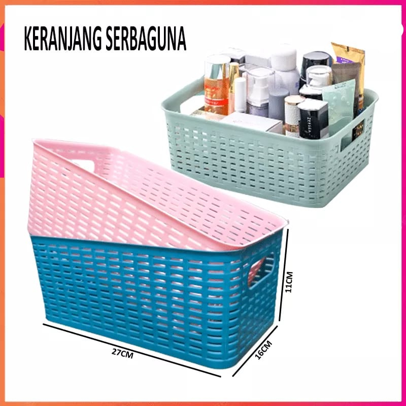 Jual Keranjang Mini Anyaman Serbaguna Aesthetic Rak Kecil Wadah Kotak ...