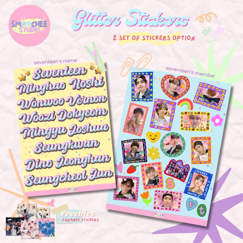 Jual SEVENTEEN STICKER SHEET BY SMOOCHEE STUDIO | Shopee Indonesia