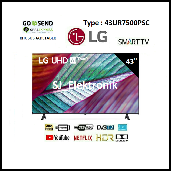 Jual LED TV LG 43 Inch 43UR7500PSC - 43UR7500 Real 4K Smart UHD TV | Shopee Indonesia