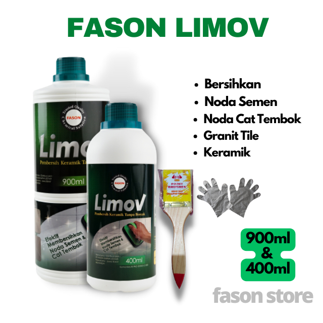 Jual Pembersih Keramik Noda Semen Fason Limov Paket 900ml dan 400ml ...