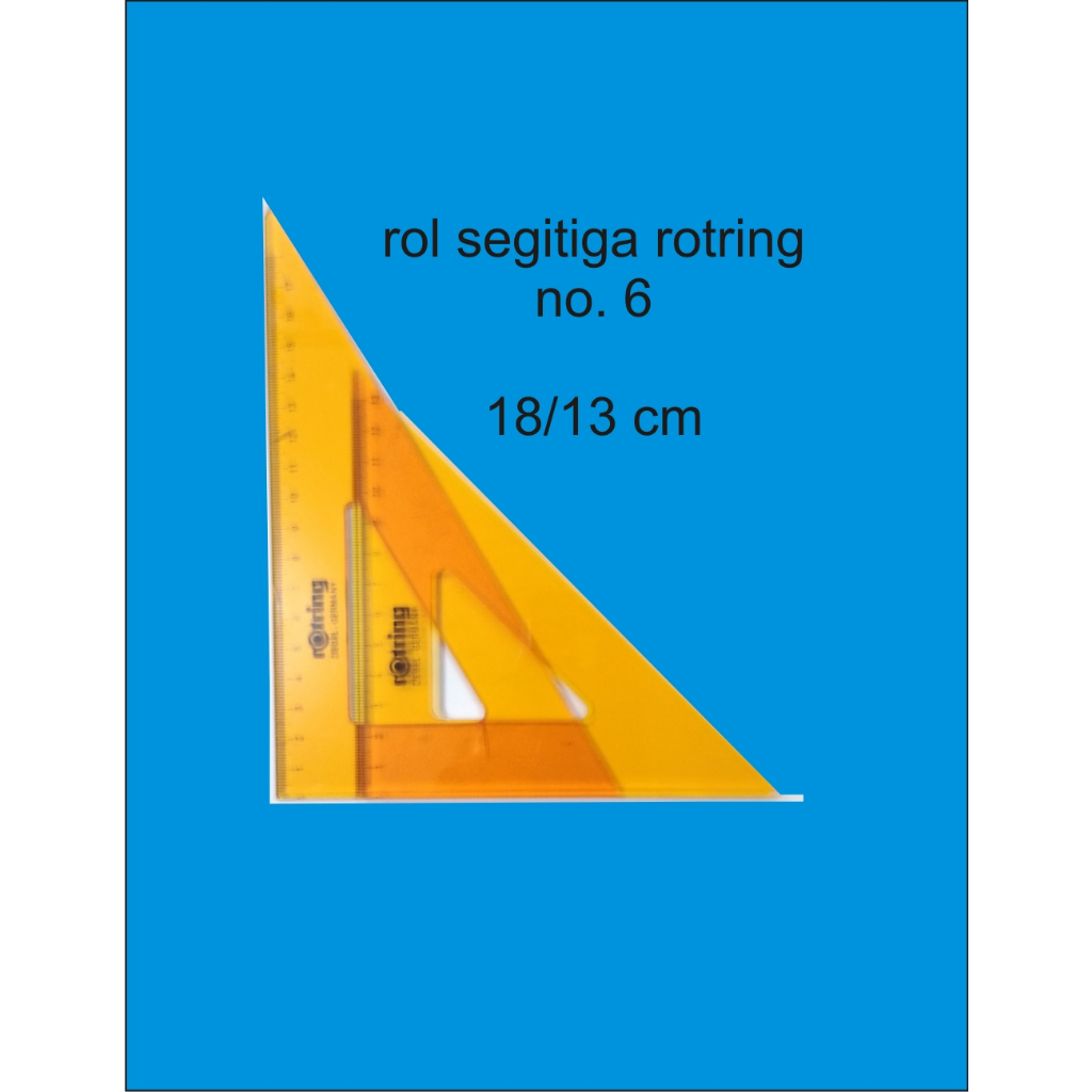 Jual PENGGARIS SEGITIGA ROTRING NO 6 18CM/13CM bekas lecet siku sedikit ...