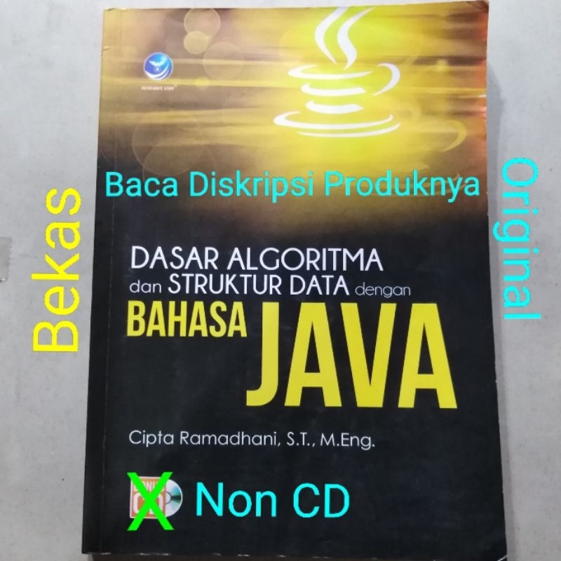Jual Buku Dasar Algoritma dan Struktur Data dengan Bahasa Java Penerbit Andi by Cipta Ramadhani ...