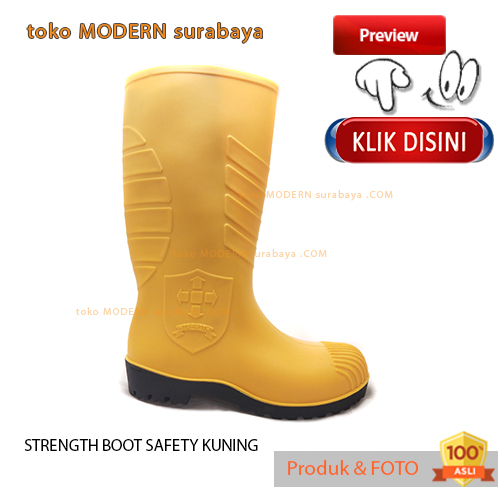 Jual STRENGTH BOOT SAFETY KUNING Sepatu pria boots sepatu safety anti ...