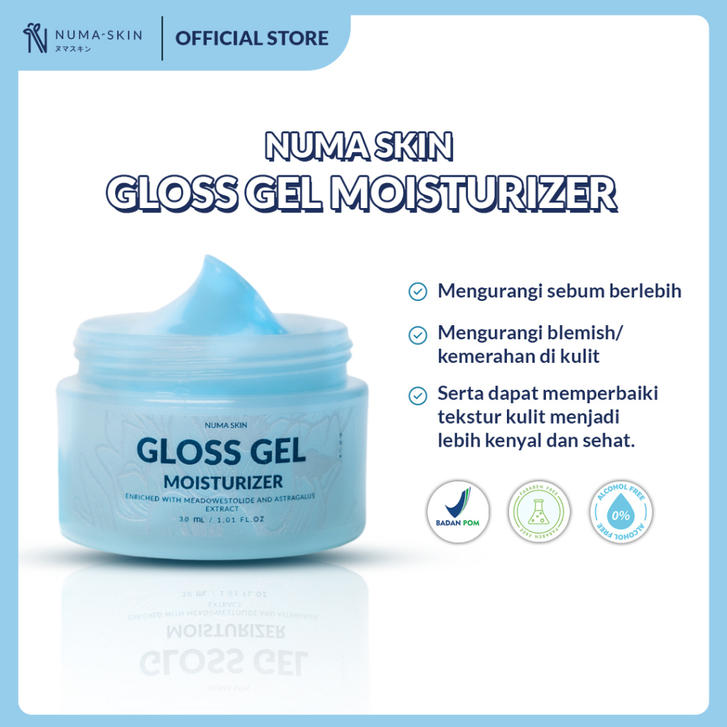 Jual Calming Hydrating Numa Skin Barier Gloss Gel Moisturizer ...