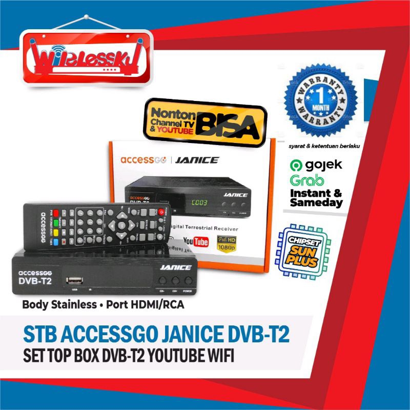 Jual Accessgo STB Janice set top box penerima siaran TV Digital | Shopee Indonesia