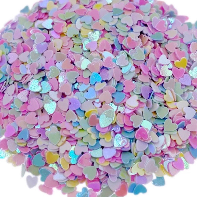 Jual Sparkle Hati 3GR Warna Hologram Pink Accessories Resin Craft ...