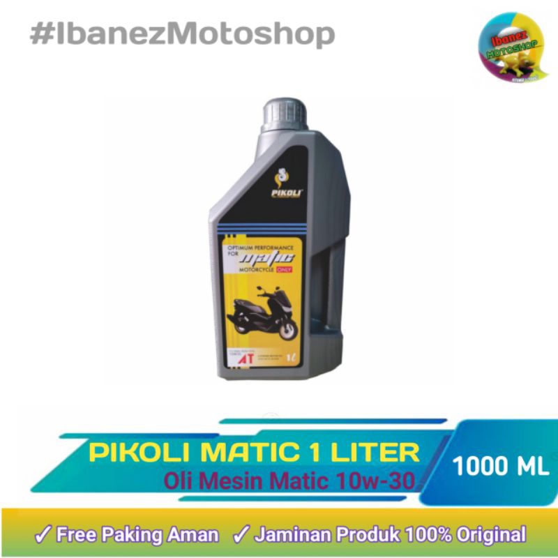 Jual Pikoli Matic Oli Mesin Scooter 10w30 1 Liter (Dijamin Asli ...