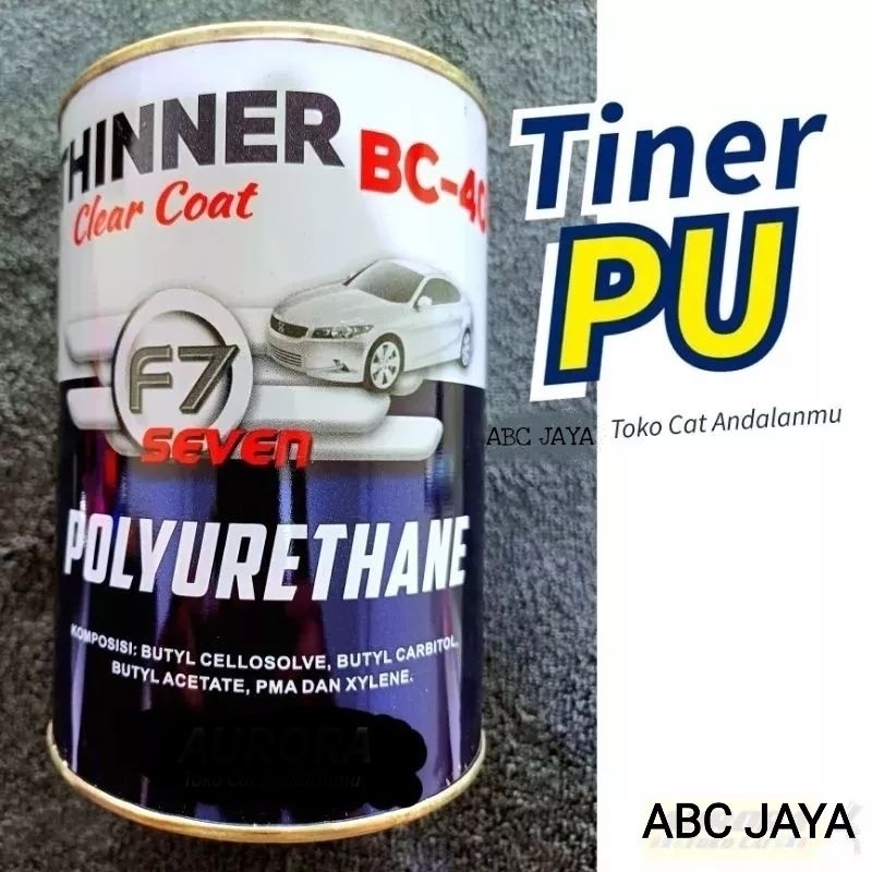 Jual Thinner Clear Coat PU F7 Seven BC 40 Tinner Tiner Thiner 1 Liter Polyurethane Pengencer Cat ...