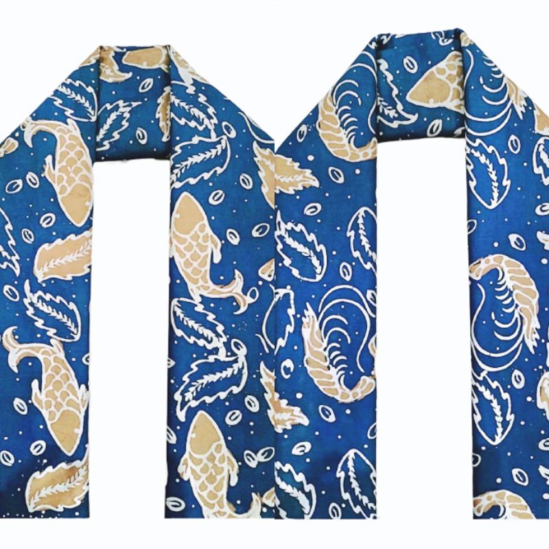 Jual SYAL BATIK SERIES BIRU/ SYAL BATIK INSTAN MURAH/ SCRAF BATIK ...