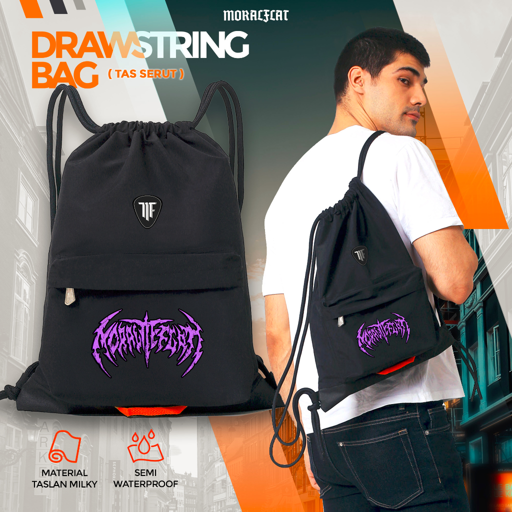 Jual TAS SERUT/STRING BAG-Tas Olahraga-Premium-Ransel-Tas Futsal-Hitam ...