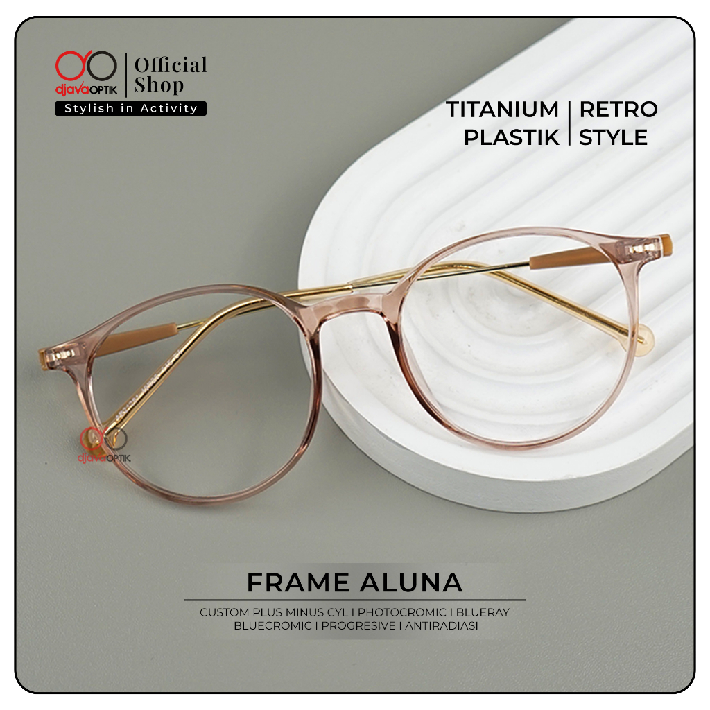 Jual DJAVA OPTIK - Frame Aluna - Kacamata Photocromic Korea Plastik Elastis | Shopee Indonesia