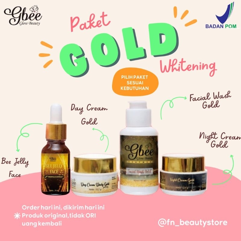 Jual Gbee Glow Beauty Paket Gold Whitening | Shopee Indonesia