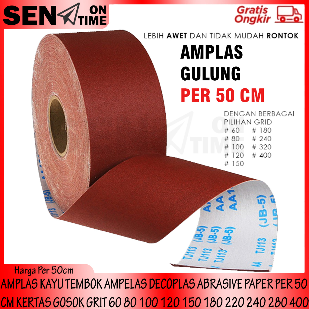 Jual AMPLAS TEMBOK KAYU PER 50 CM GOSOK GRIT 60 80 100 120 150 180 200 ...