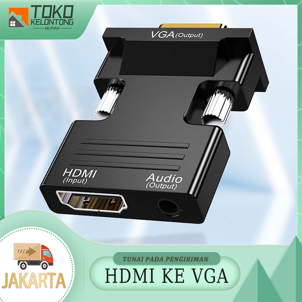 Jual Konverter VGA Kompatibel dengan HDMI, Bentuk U 3.5Mm Satu Ke Dua ...
