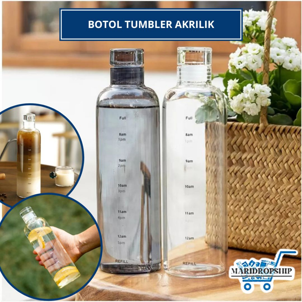 Jual Botol Minum 500ML Aesthetic Water Bottle Termos Botol Bening ...