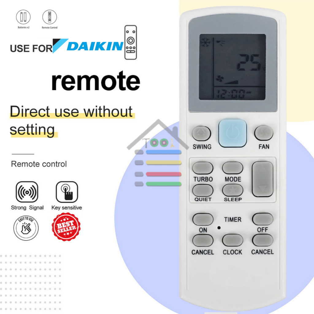 Jual REMOTE AC DAIKIN UNIVERSAL INVERTER LOW WAT TD CHUNGHE 8018TR ...