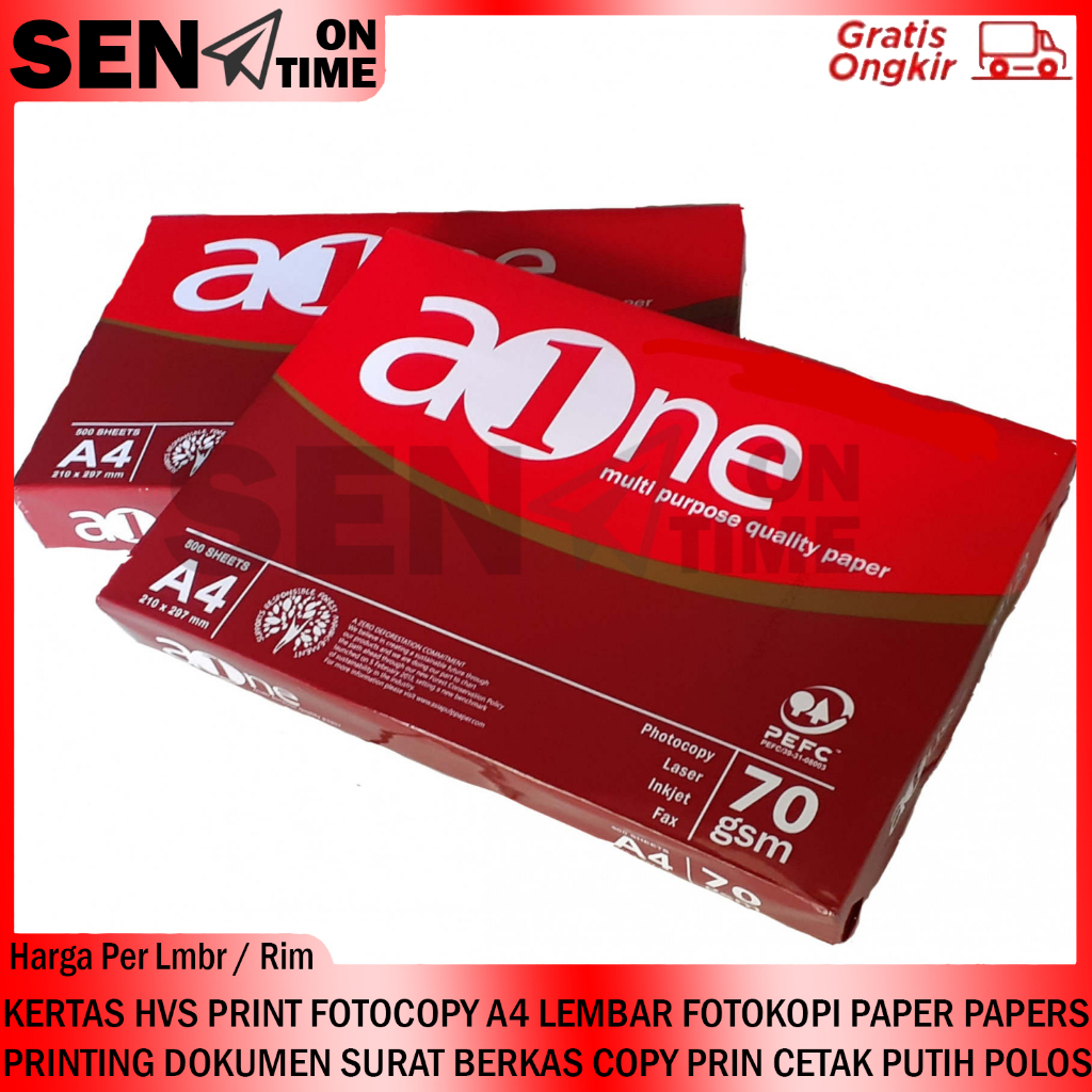 Jual KERTAS HVS PRINT FOTOCOPY A4 1 RIM FOTOKOPI PAPER LEMBARAN LEMBAR ...