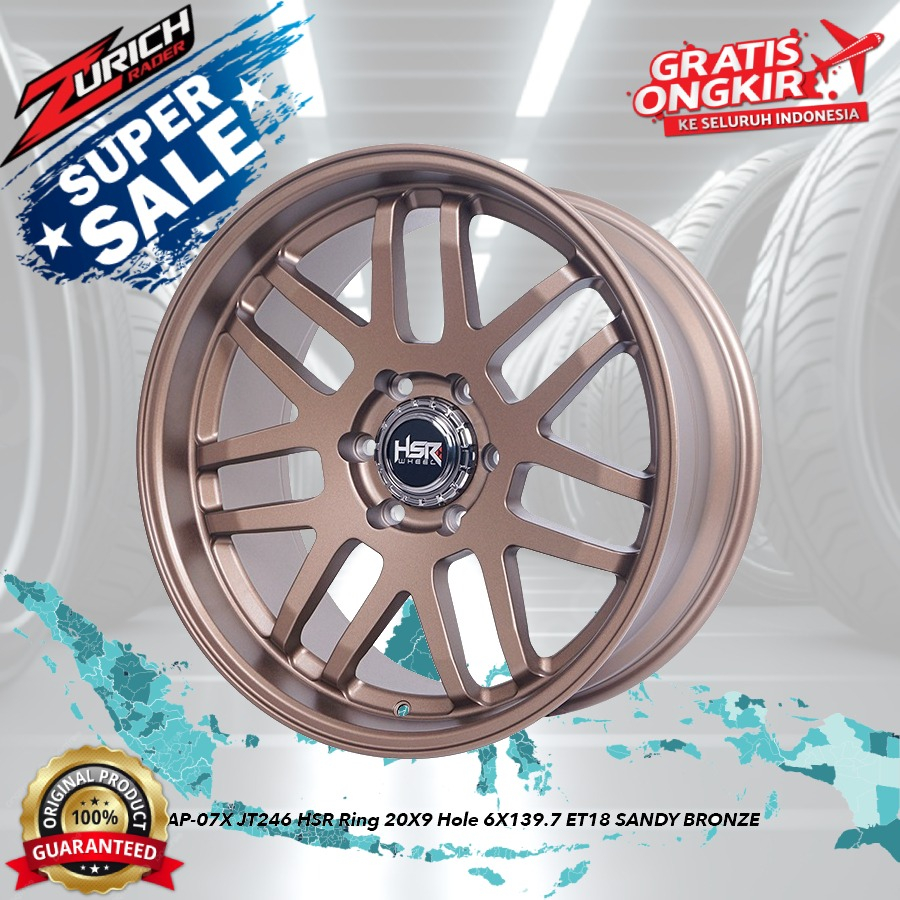 Jual Velg mobil racing HSR A LAP-07X Ring 20 lebar 9 baut 6X129 offset ...