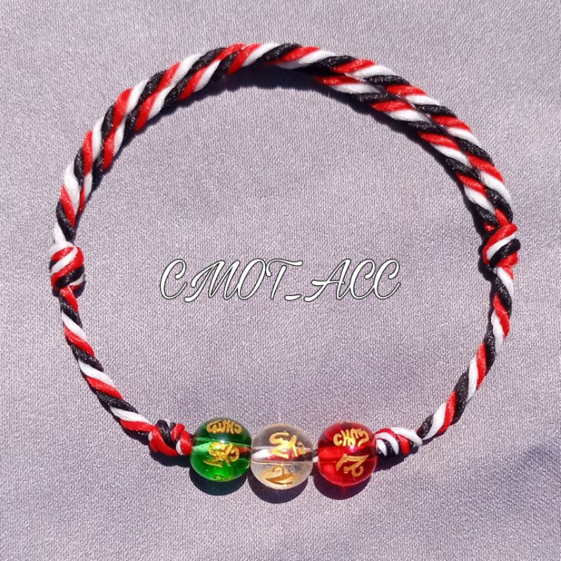 Jual GELANG TRIDATU TIGA KRISTAL BATU TIBET MANTRA | Shopee Indonesia