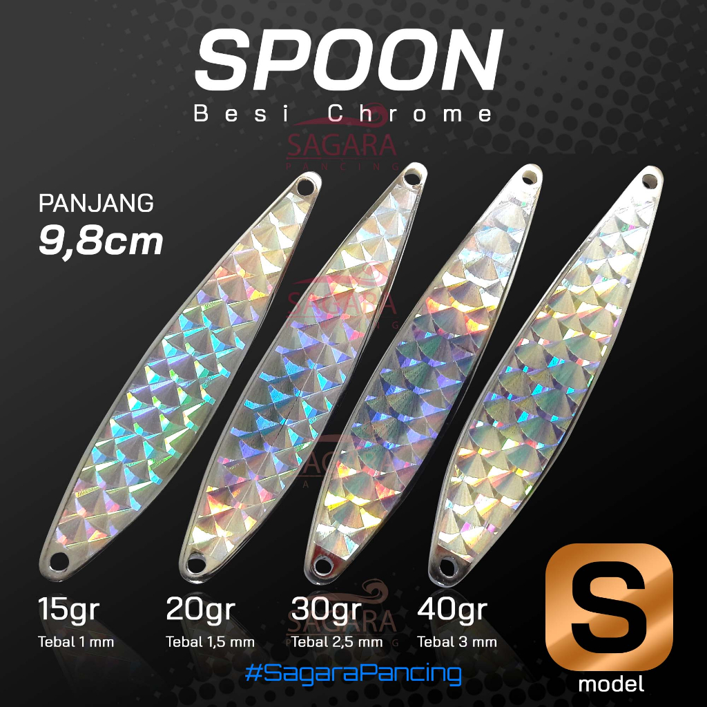 Jual Umpan Pancing Spoon Besi Chrome Spun Besi Chrome | Shopee Indonesia