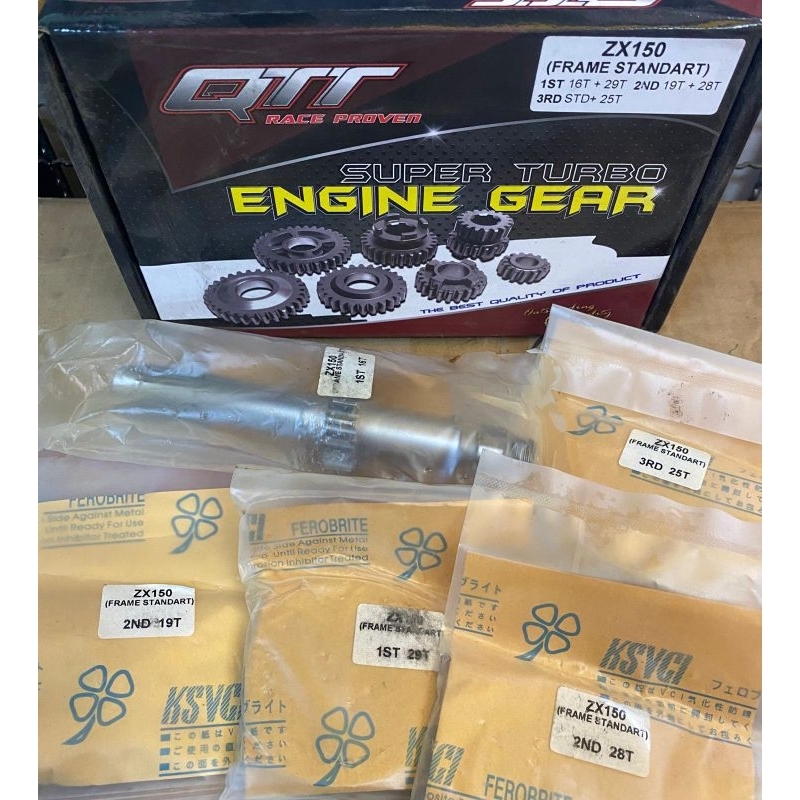 Jual [TERMURAH] Gigi rasio transmisi gear set QTT Klx dtracker Ninja 2T ...