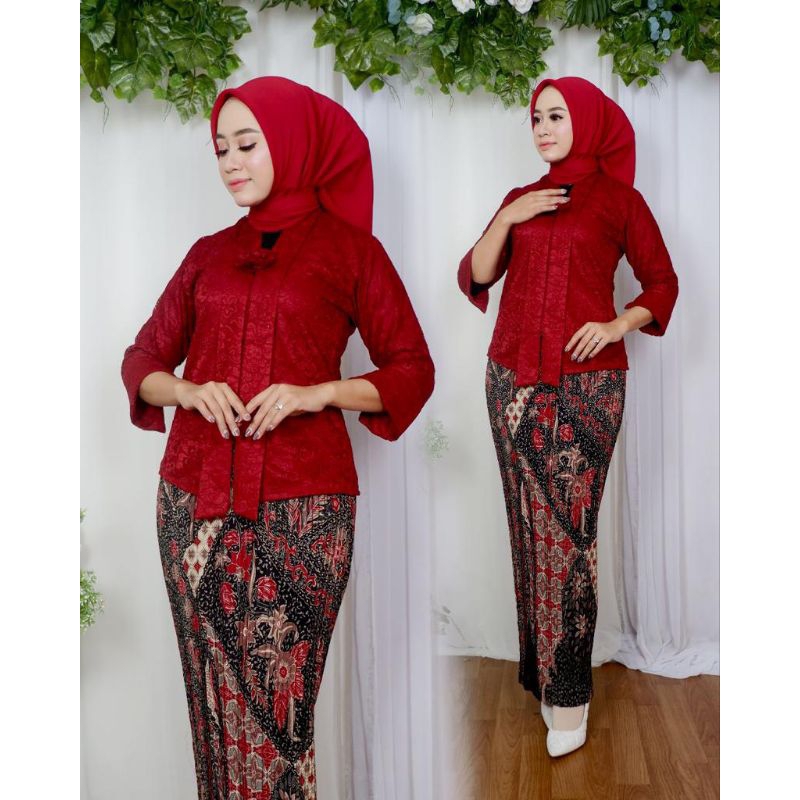 Jual IndahKebaya | Atasan!! kebaya brokat jumbo ld 130 / kebaya floy kartini busui / kebaya ...
